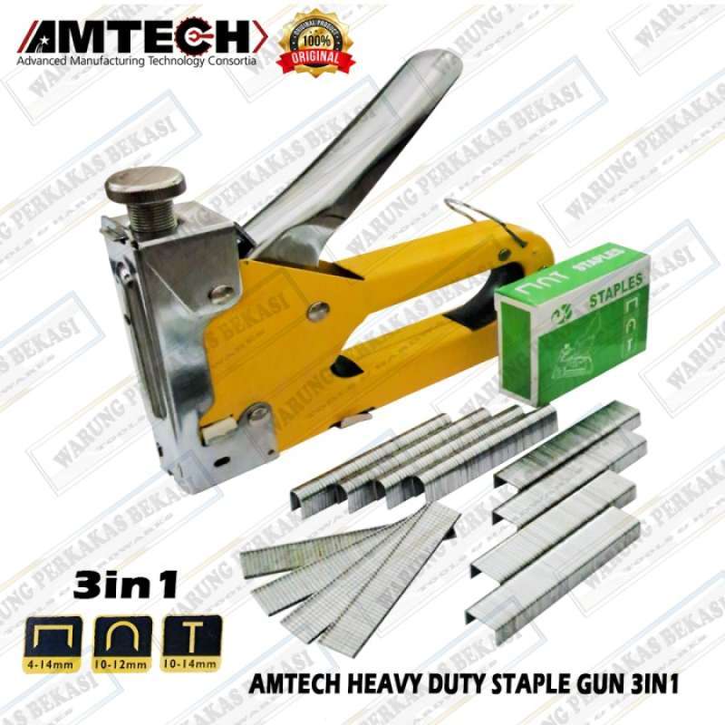 Jual Orange Staples Stapler Staple Gun Alat Tembak Manual 3 In 1 ...