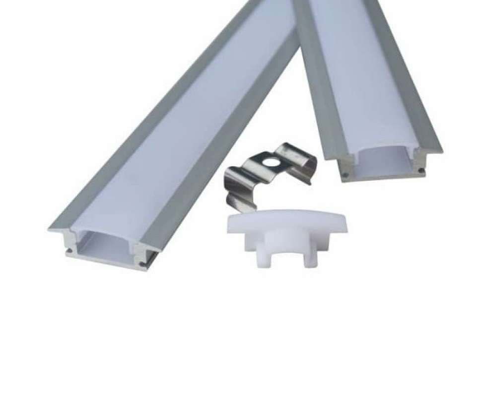 Jual Housing Led Strip Aluminium Cover Dove Rel Lampu 1 Meter - Model 1 ...