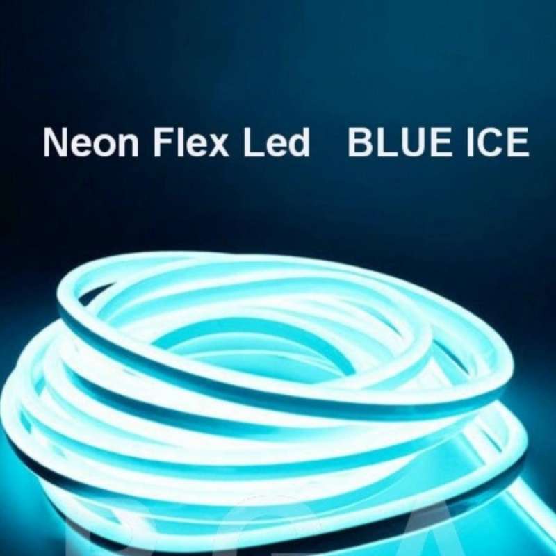 Jual Lampu Neon Flex Ice Blue 10m + Socket Waterproof / Selang Flexible ...
