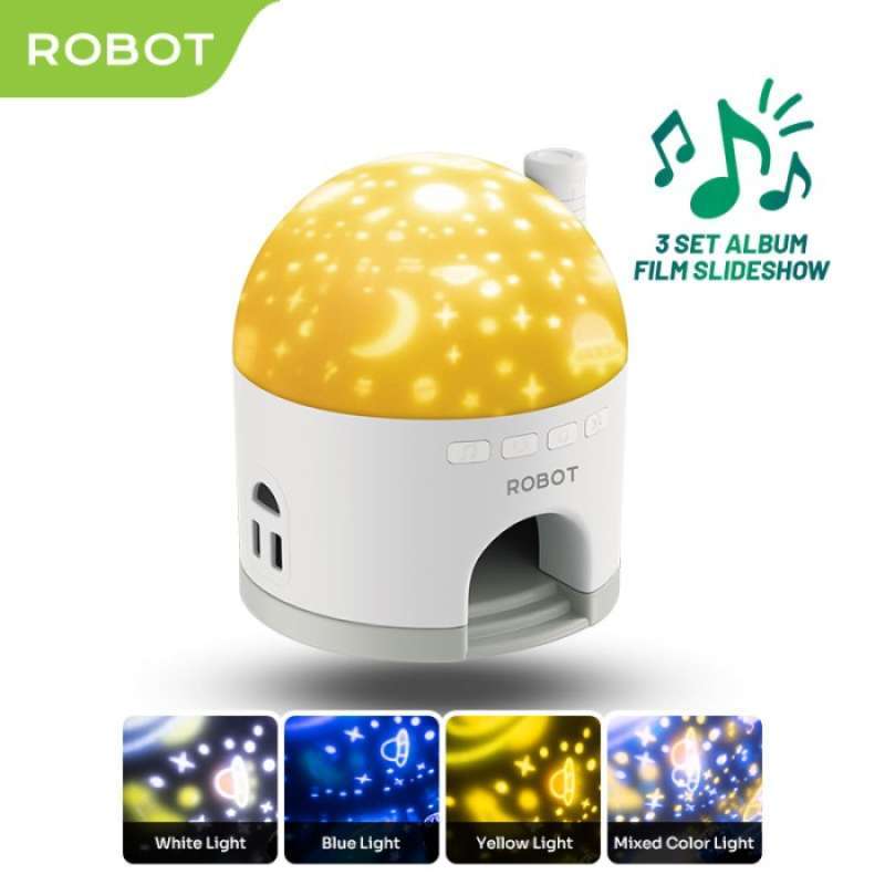 Jual Robot Projection Lamp Rt-pl01 Lampu Aesthetic 360 Rotasi 4 Mode Di ...