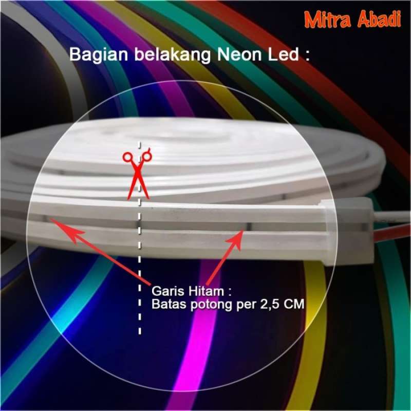 Jual Lampu Led Neon Flex Strip Light Flexible Dc12v 5 Meter Ip65 ...