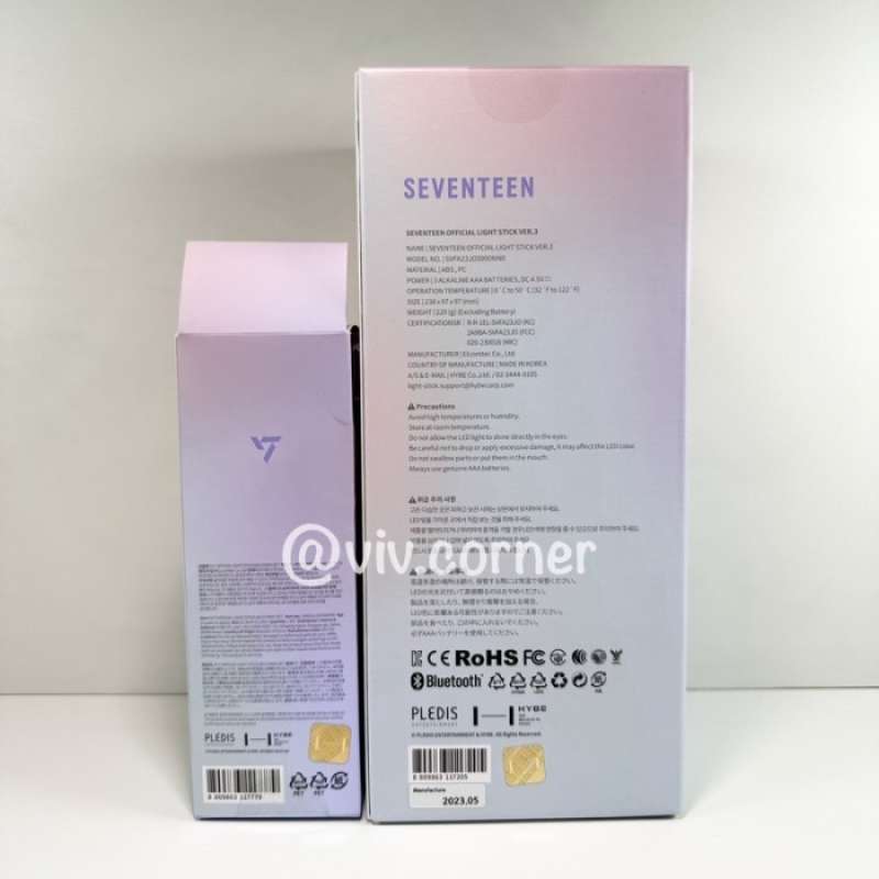 Jual Seventeen Official Lightstick Ver 3 & Deco Ring - Svt Light Stick ...