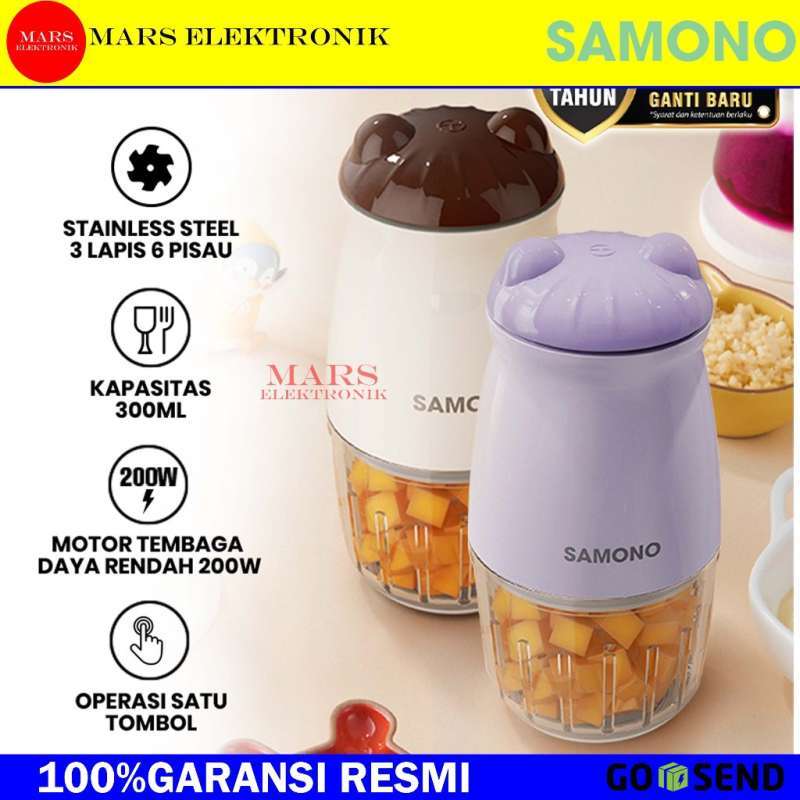 Jual Samono Food Processor Food Chopper - 300 Ml - Mpasi - Penghalus Daging / Buah / Sw-mc200 ...