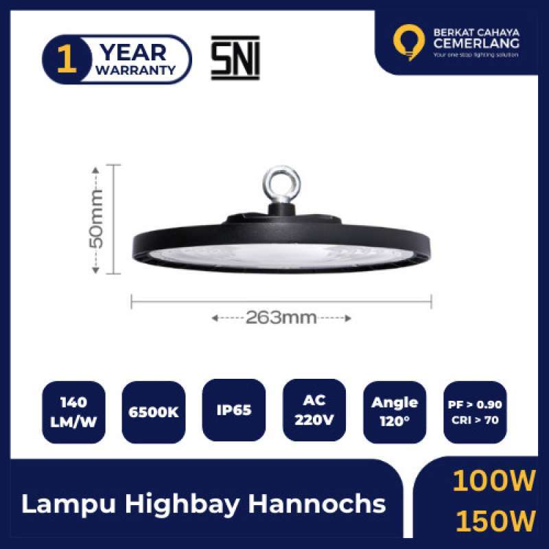 Jual Lampu High Bay Hannochs Satellite 100w 150w Ufo Highbay Led Pabrik ...