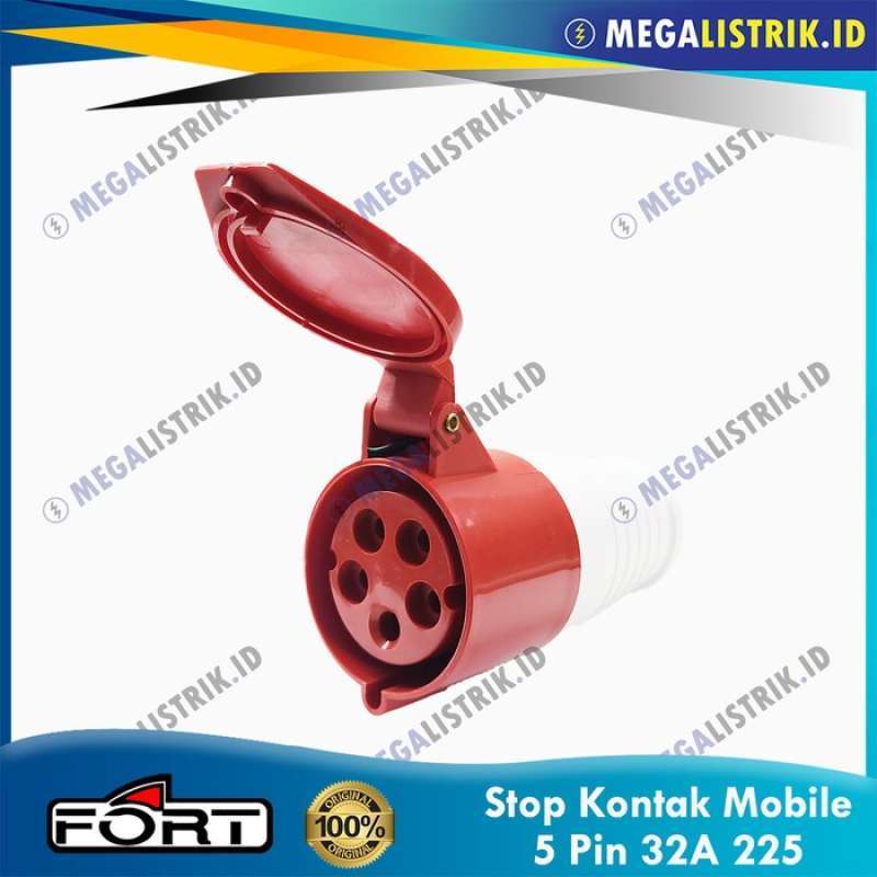 Jual Premium Fort Stop Kontak Industrial 5 Pin 32a / Mobile Socket ...