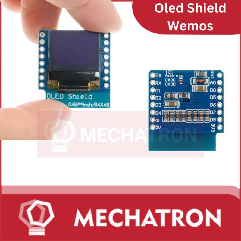 Jual Oled Shield Wemos D1 Mini 0 66 Inch 64x48 Iic I2c Di Seller Yama