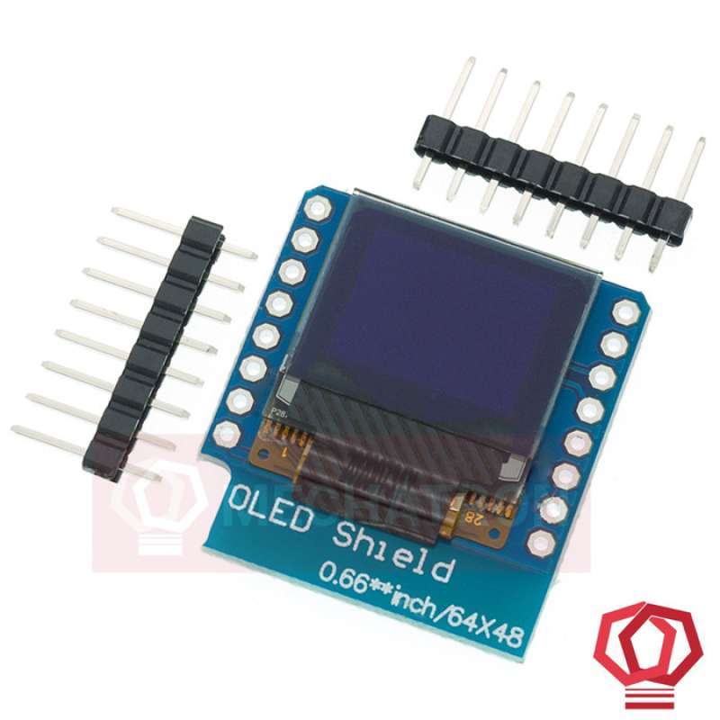 Arduino OLED Display 0.66 Inch OLED Shield For WeMos D1 Mini - 64x48 ...