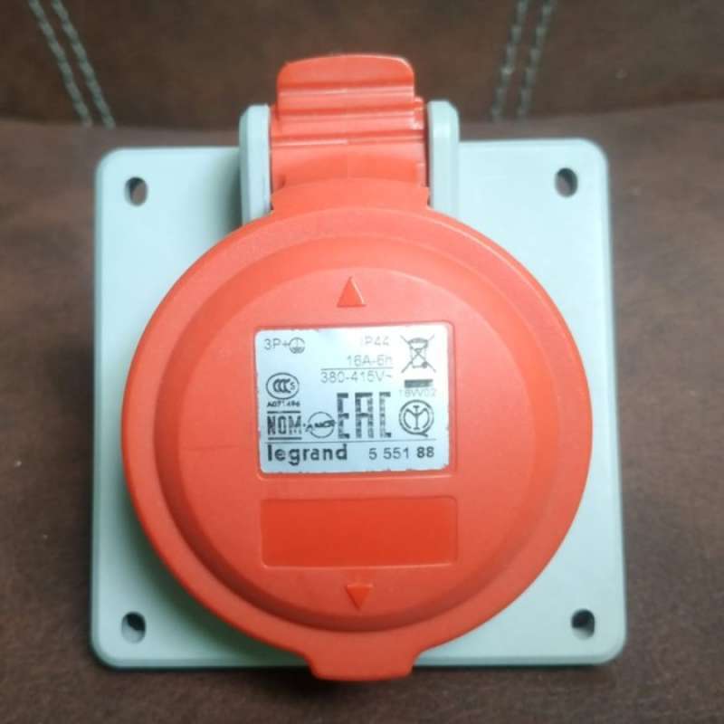 Jual Legrand, 555188, 4 Pin 16 Amp, Panel Mounting Socket Industrial ...