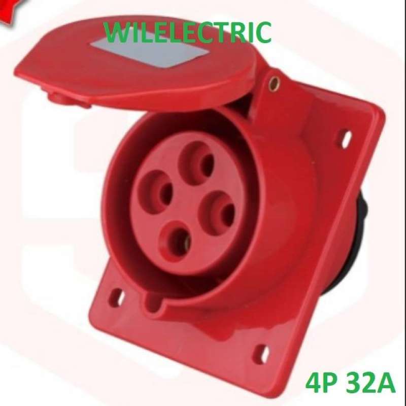 Jual Mte Panel Mounting Flange Socket 4p 32 A / 32a Industri Stop Kontak Di Seller Yama ...