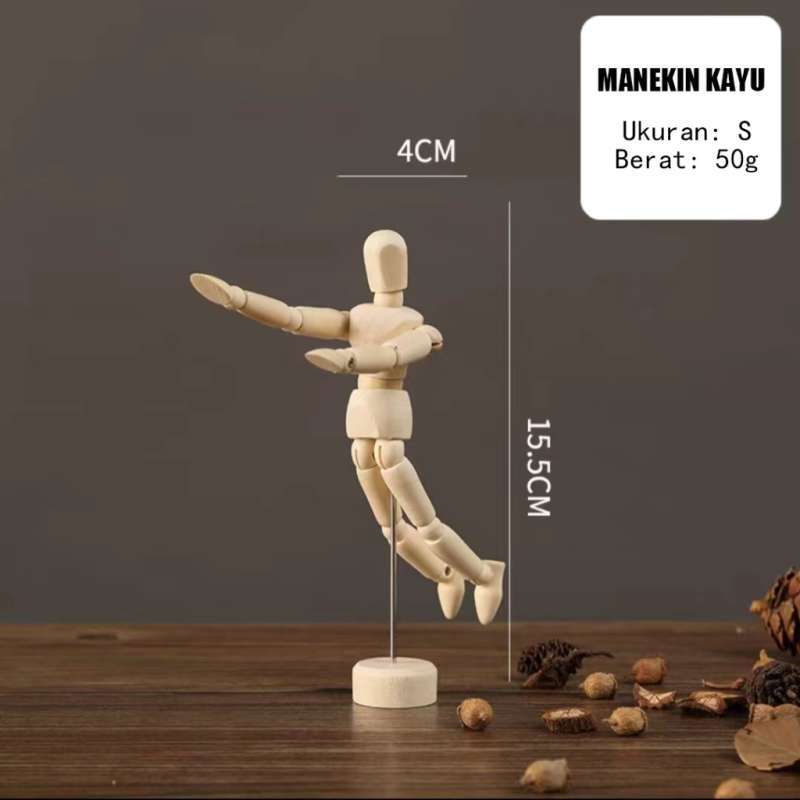 Jual Manekin Kayu Manekin Tangan Pajangan Action Figure Hiasan Meja ...