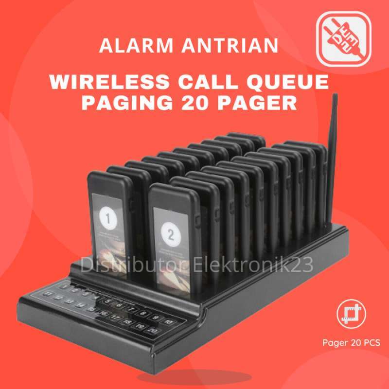 Jual 16 Pager Alarm Antrian Cafe Restoran Wireless Call Queue Paging ...