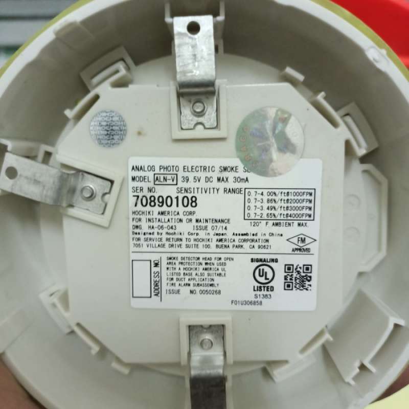 Jual Smoke Detector Hochiki Aln-v +base Di Seller Shin Store ...