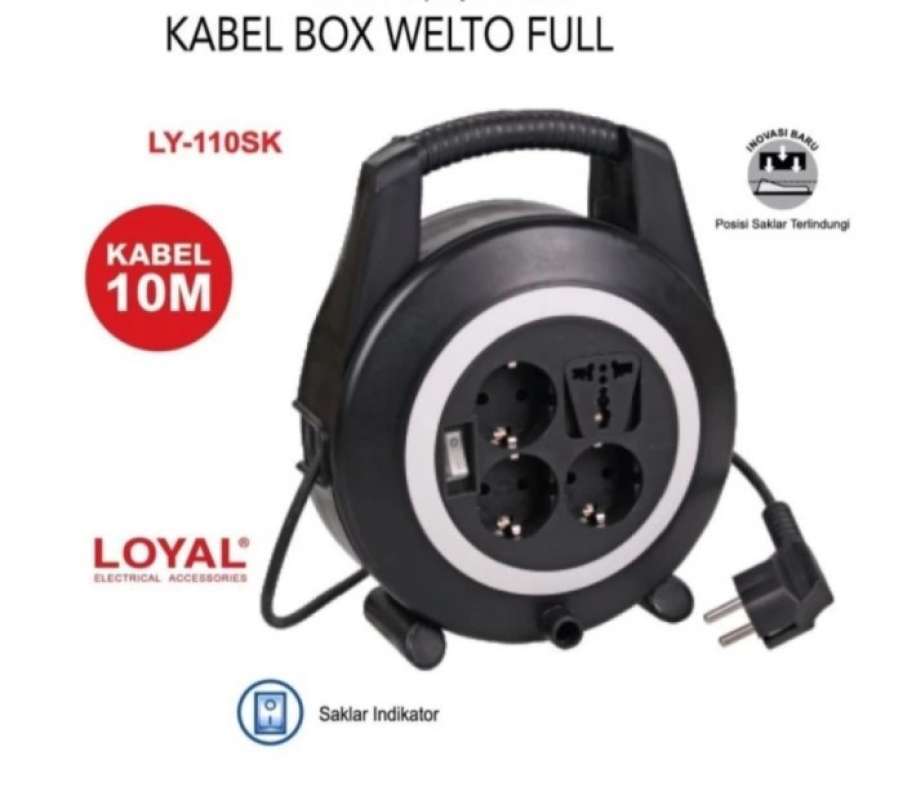 Jual Kabel Box / Kabel Roll Welto Yunior Full 10m + Saklar Ly-110sk Di ...
