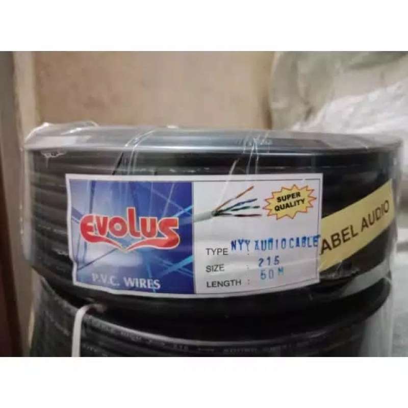 Jual Kabel Listrik Serabut Tebal 2x1.5 Mm 50m Evolus Hitam Putih - Putih Di Seller Shin Store ...