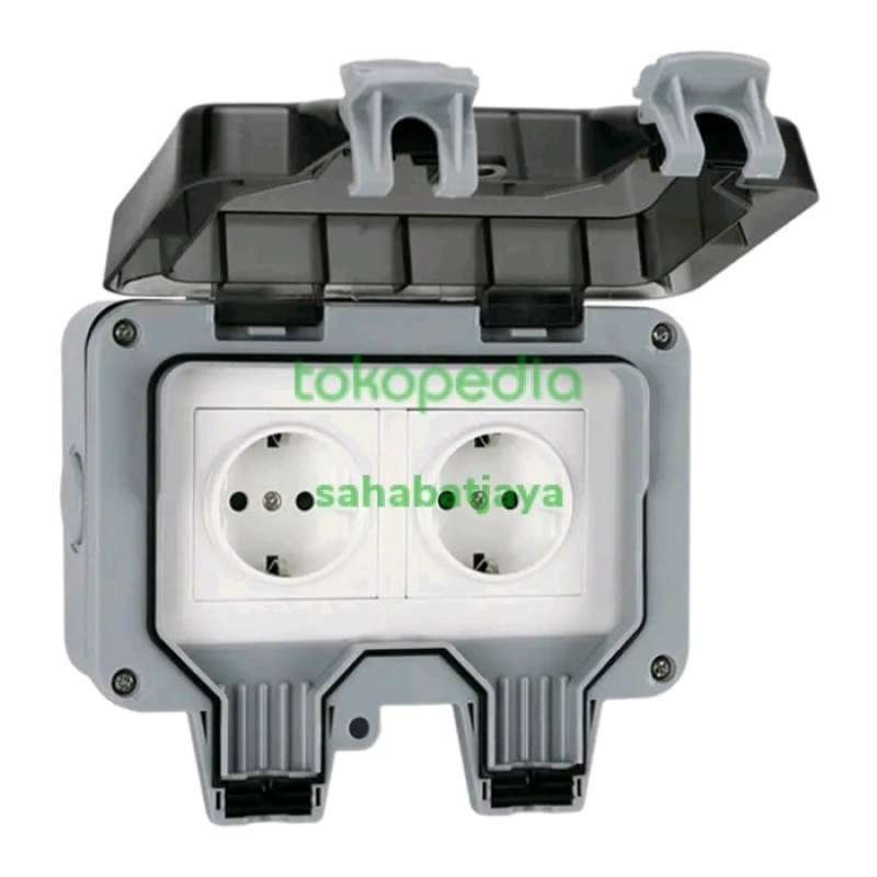 Jual Stop Kontak 2lb Ip66 Waterproof Outdoor Wall Socket Tahan Air ...