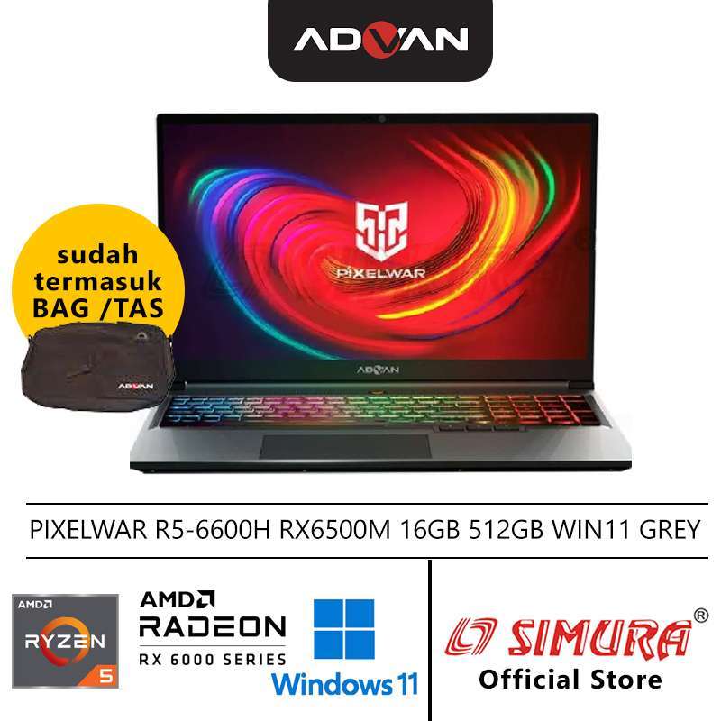 Jual Notebook Advan Pixelwar R5-6600h Rx6500m 16gb 512gb Win11 Grey Di Seller Simura Online ...