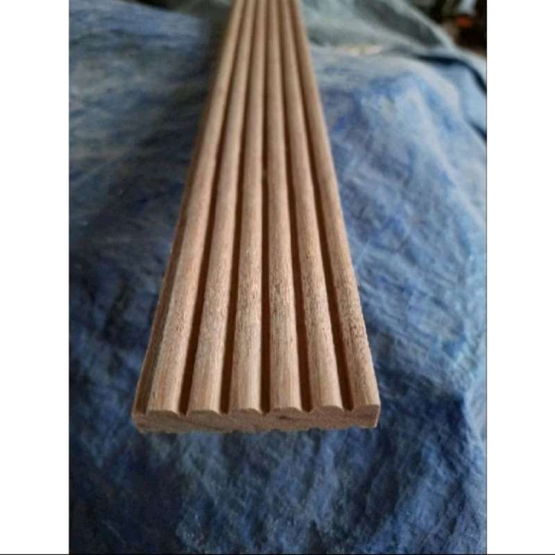 Jual Lis Kayu Meranti List Gelombang Kecil Setengah Lingkaran Bulat ...