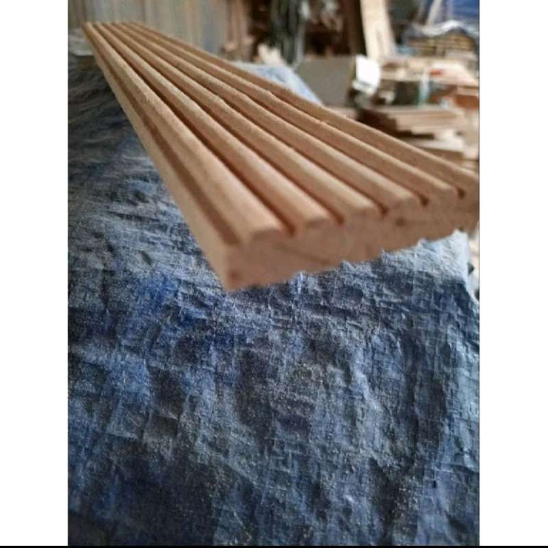 Jual Lis Kayu Meranti List Gelombang Kecil Setengah Lingkaran Bulat ...