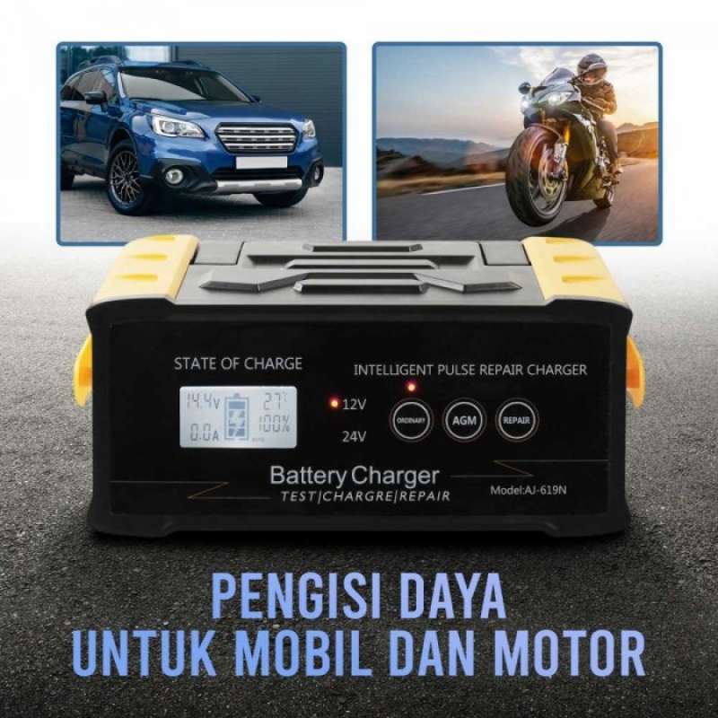Promo Charger Aki 12v 24v Cas Accu Mobil Truk Motor Lead Acid 300w Anj ...