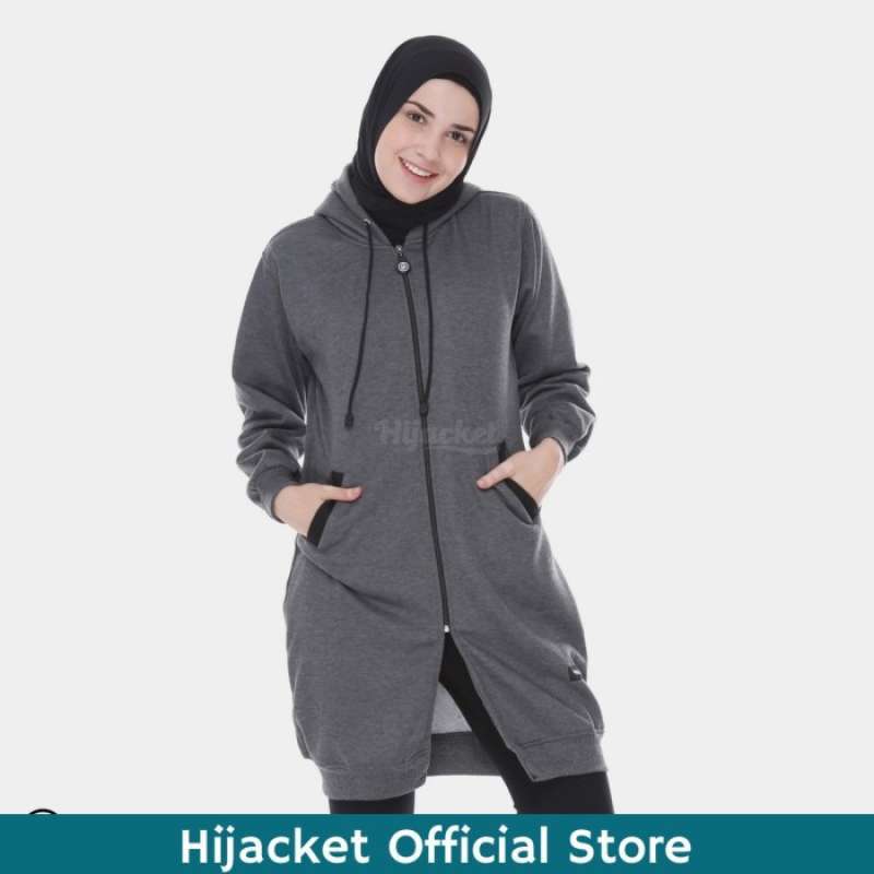 Jual Jaket Muslimah Hijacket Basic Dark Grey (misty) Original All ...