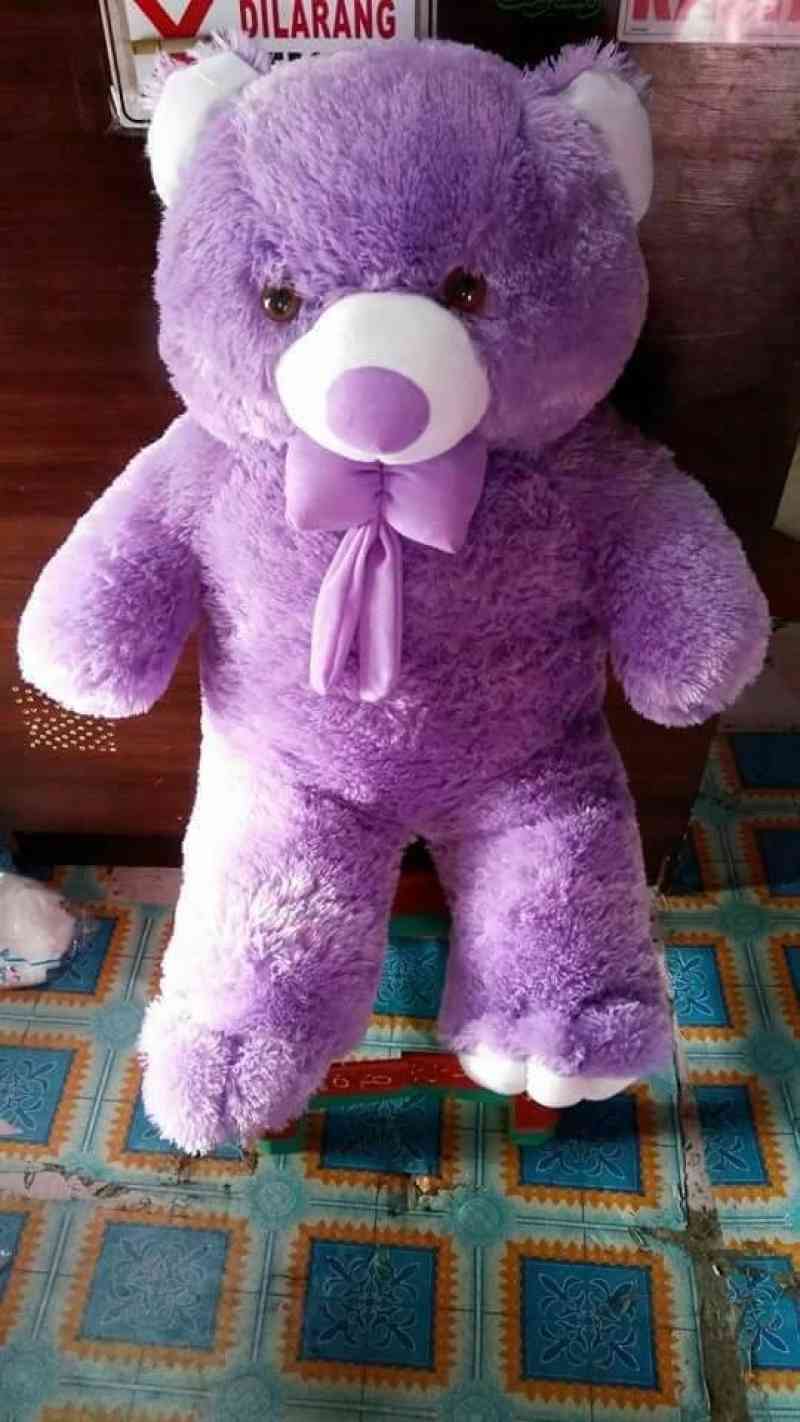Promo Boneka Bear Beruang Coklat Pink Fanta Putih Ungu Jumbo Besar ...