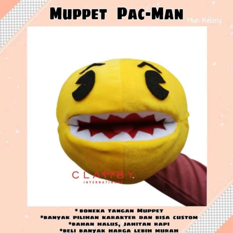 Promo Hand Puppet Pac - Man - | Boneka Tangan Psc-man | Boneka Dongeng ...