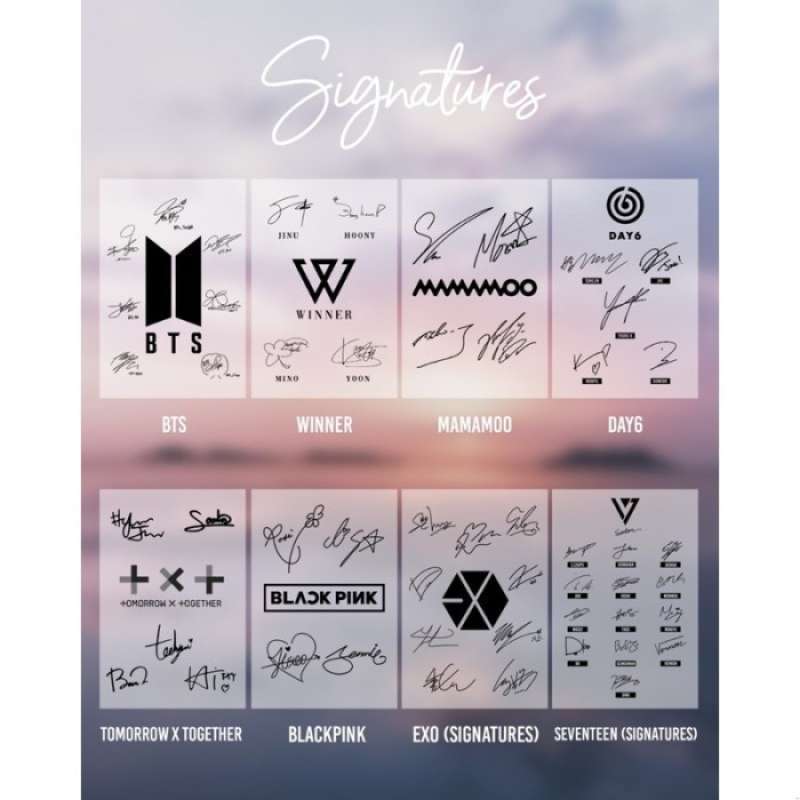 Promo Diskon Acrylic Kpop Poster Signature Logo Terbaik Diskon 23% Di ...
