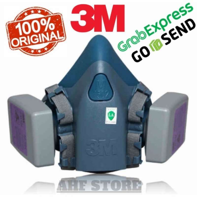 Promo Original Masker Respirator 3m 7502 + 7093 P100 Full Set Filter ...