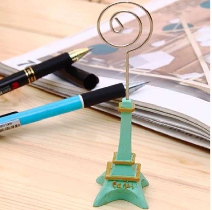 Jual Tempat Foto Card Miniatur Menara Eiffel Paris Pajangan Meja Kerja ...