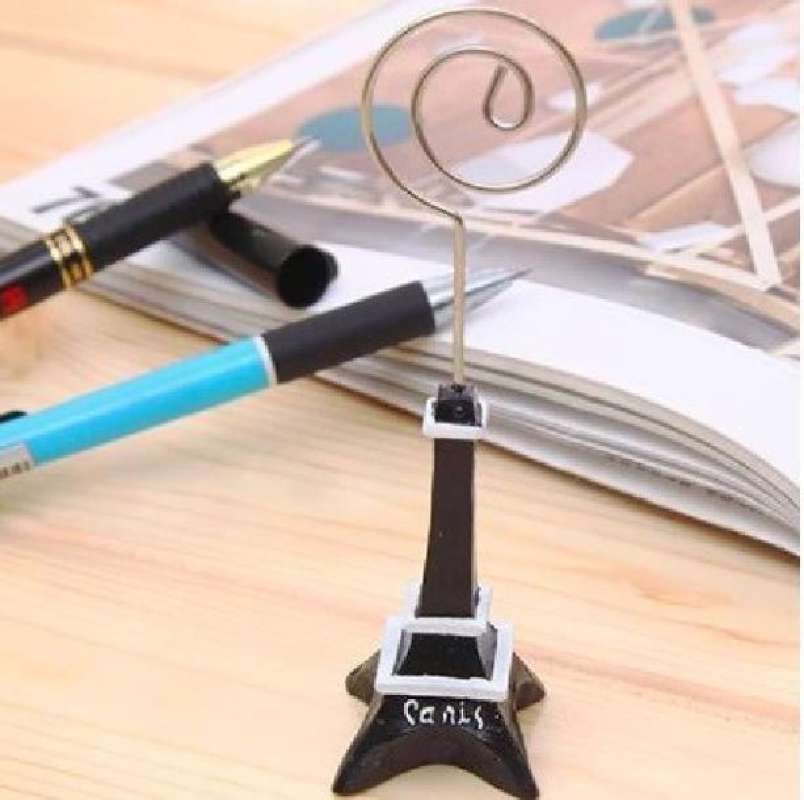 Jual Tempat Foto Card Miniatur Menara Eiffel Paris Pajangan Meja Kerja ...