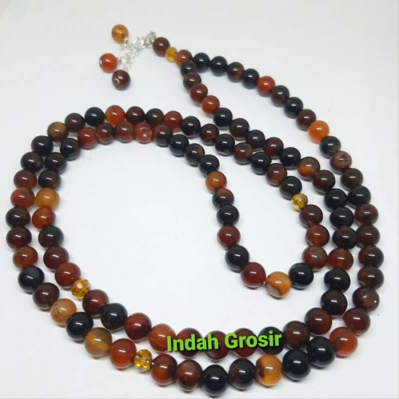 Jual Tasbih Batu Sulaiman Madu 8mm 99/100/108 Butir Bandul Rantai ...