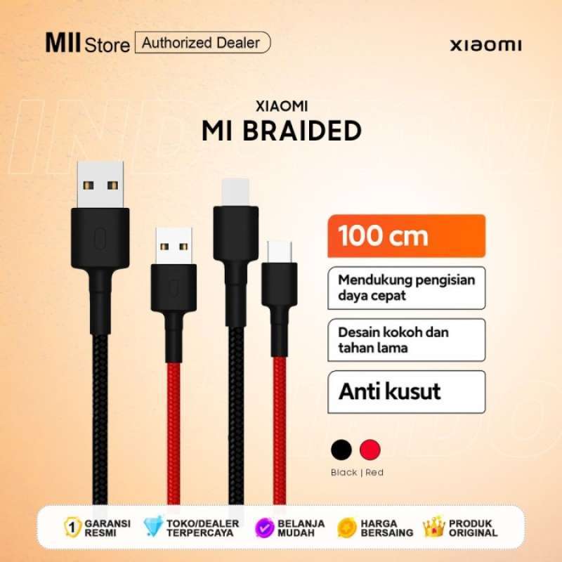 Jual Mi Type-c Braided Cable (1m) Di Seller Jete Store - Cengkareng ...