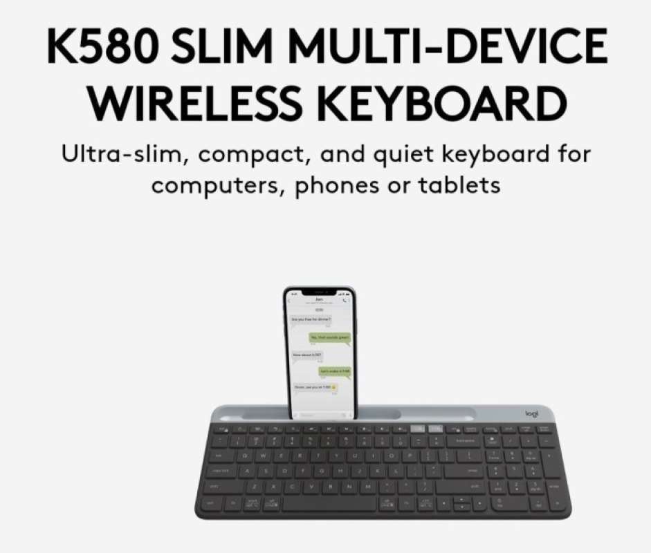 Jual Logitech K580 Slim Multi Device Wireless Bluetooth Keyboard K 580 - Black Di Seller Jete ...