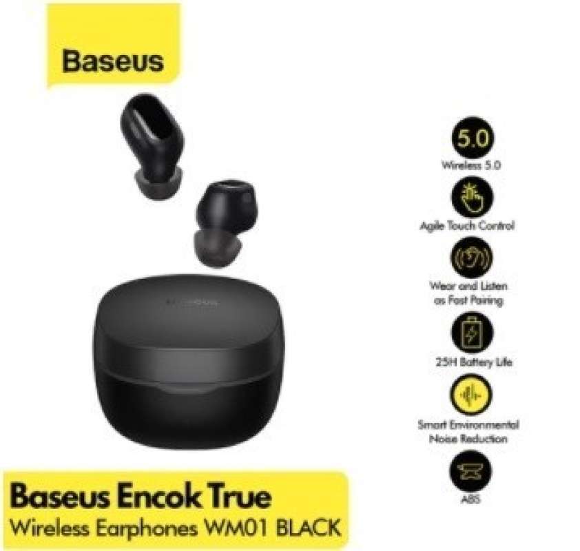 Promo Baseus Wm01 / Encok Wm-01 Tws True Wireless Earbuds Bluetooth ...