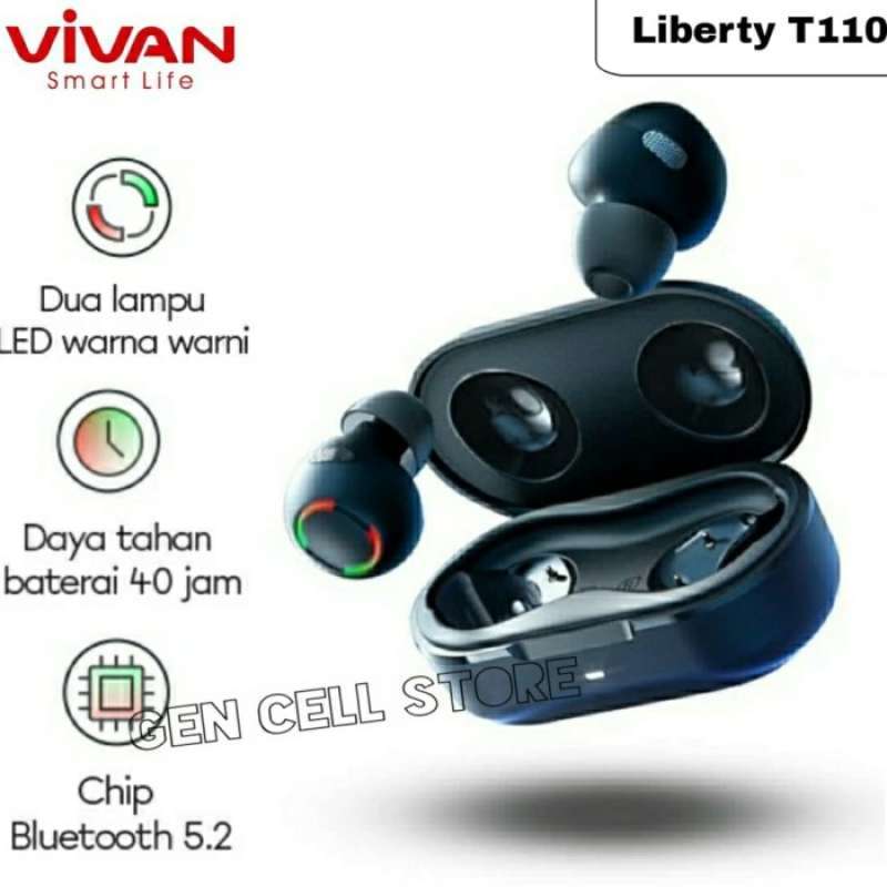 Promo Earphone Tws Vivan Bluetooth 5.2 Wireless Airbuds Liberty T110 Ff ...