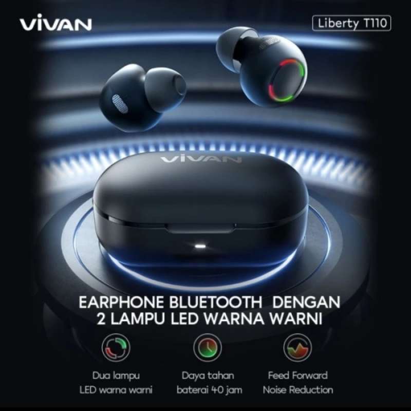 Promo Earphone Tws Vivan Bluetooth 5.2 Wireless Airbuds Liberty T110 Ff ...