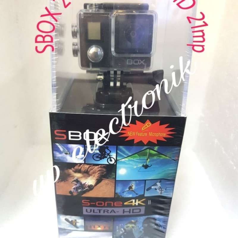 Promo Sbox Camera Action 4k Ultra Hd 21mp 2 Layar +32gb+ Tongsis Diskon ...