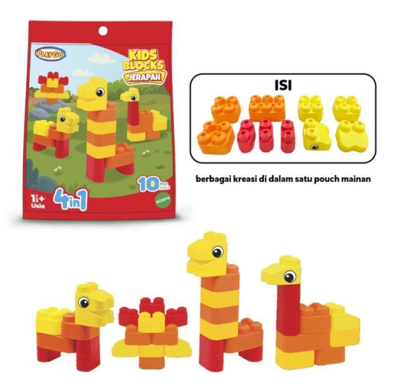 Promo Mainan Edukasi Kids Blocks Play Go - Mainan Balok Susun Brick ...
