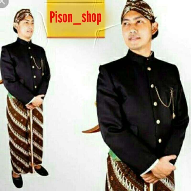 Jual Baju Beskap Dewasa Set Lengkap Jarik Blangkon Adat Jawa Jogja Solo ...