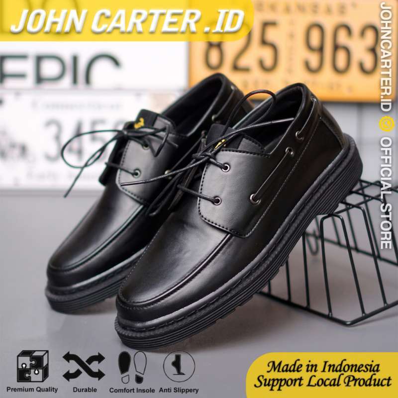 Promo John Carter Cammora Sepatu Formal Hitam Pria Model Docmart Sepatu ...