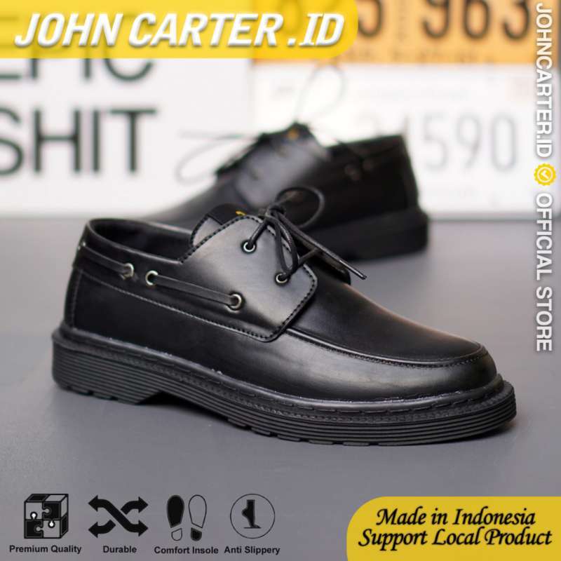 Promo John Carter Cammora Sepatu Formal Hitam Pria Model Docmart Sepatu ...