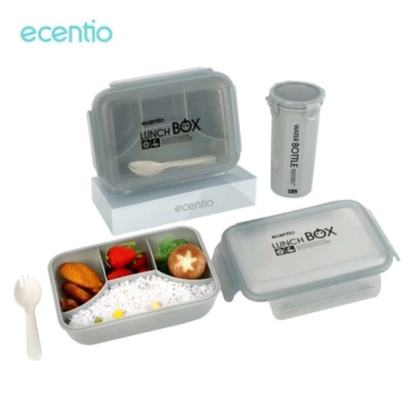 Promo Ecentio Kotak Simpan Makanan / Lunch Box 2 Grid / 4 Grid Diskon ...