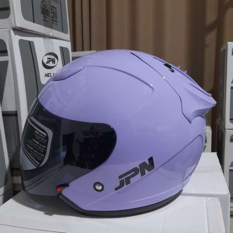 Promo Helm Motor Halfface Jpn Helm O.r.ig.in.al Helm Sni Helm Centro Helm Dewasa - Ungu Pastel ...