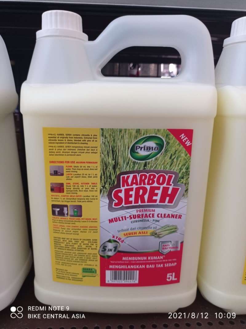Promo Primo Karbol Sereh 5 Liter Citronella Premium Diskon 33% Di Seller Zafran Storee - Kavling ...