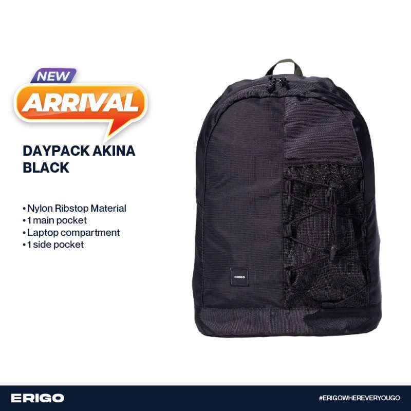 Promo Erigo Daypack Akagi Black Unisex Diskon 12% Di Seller Erigo ...