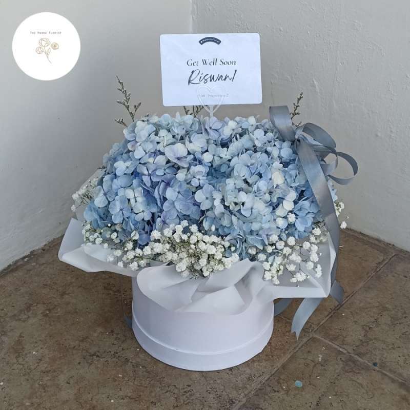 Promo Hydrangea Babybreath Bloombox Bouquet Bucket Buket Bunga Segar ...