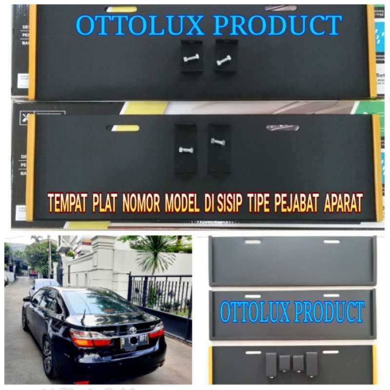 Promo Tempat Plat Nomor Tebal Hitam Dan Hitam List Kuning Tipe Polri ...