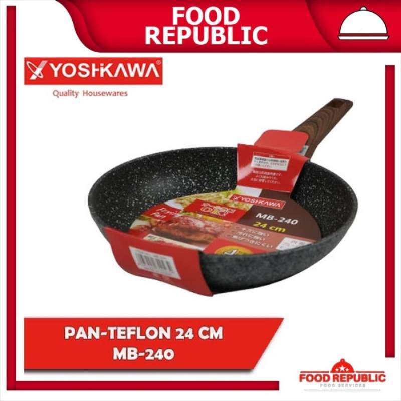 Promo Yoshikawa Marble Frypan 24 Cm Anti Lengket Mb240 Frying Pan ...