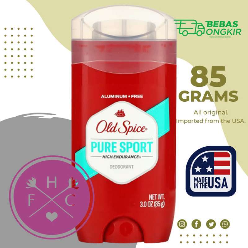 Jual Old Spice High Endurance Deodorant, Pure Sport 3 Oz 85 G ...