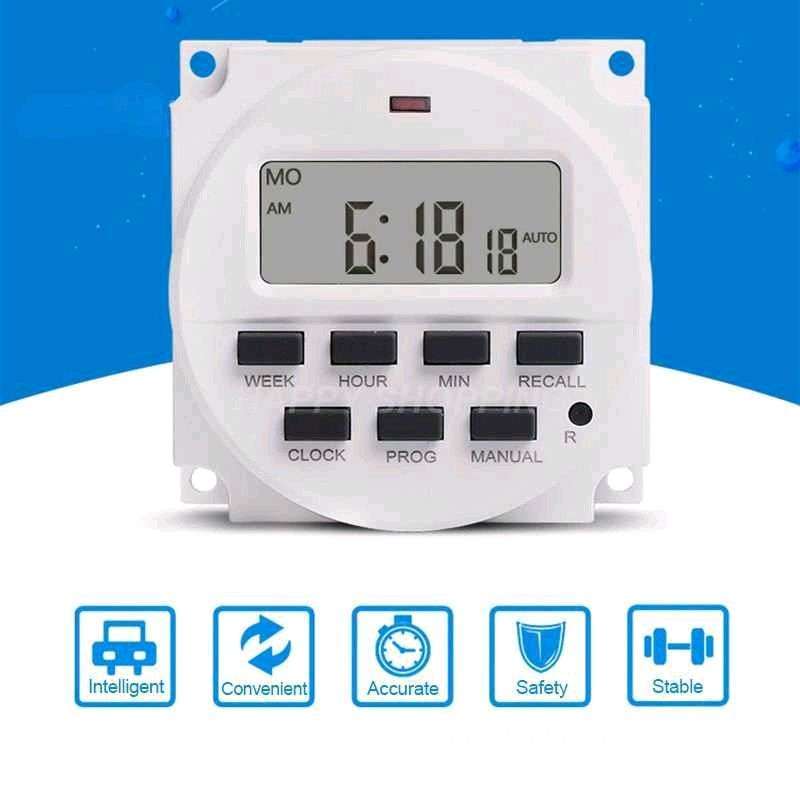 Promo Programmable Digital Timer Switch Relay 16 Program 220v/16a ...